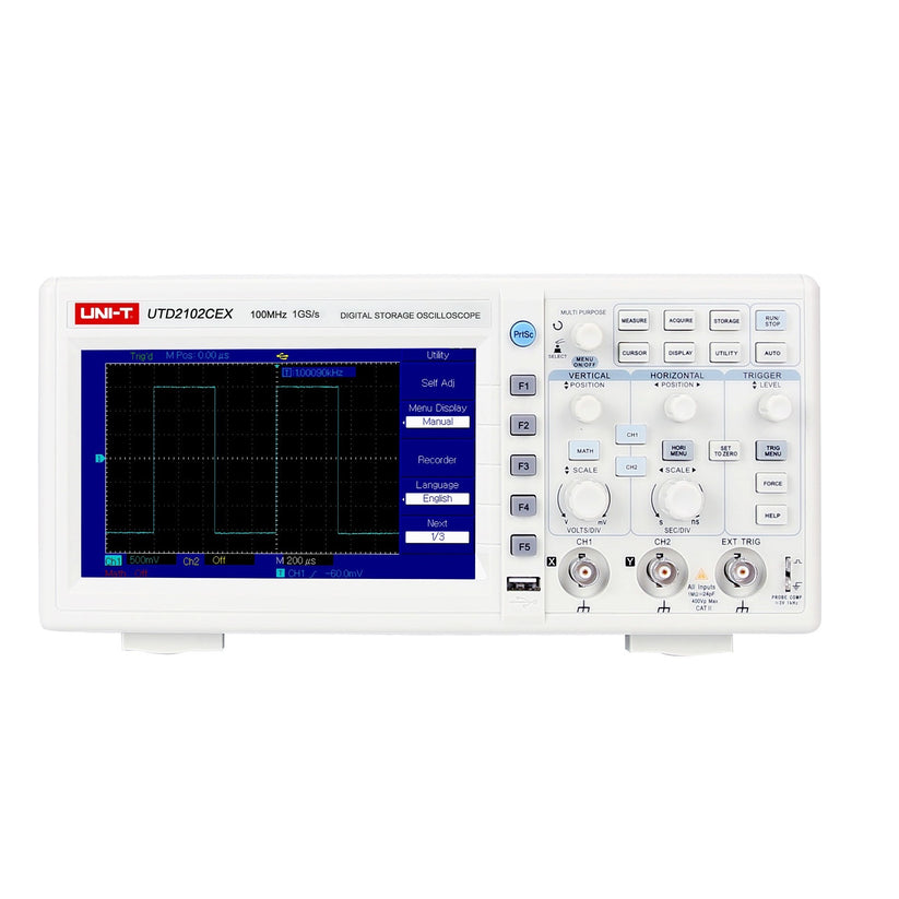 UTD2102CEX+ 100MHz 2Ch Digital Storage Oscilloscope – Uni-Trend US