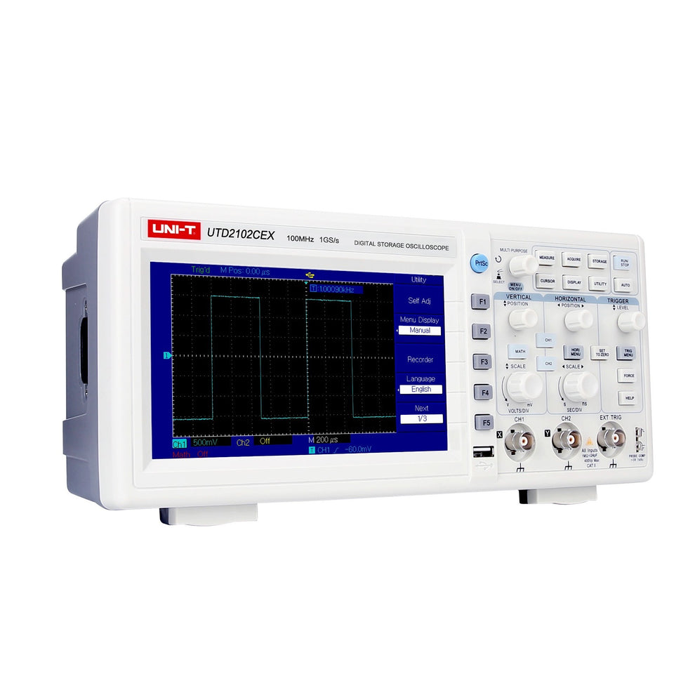 UTD2102CEX+ 100MHz 2Ch Digital Storage Oscilloscope – Uni-Trend US